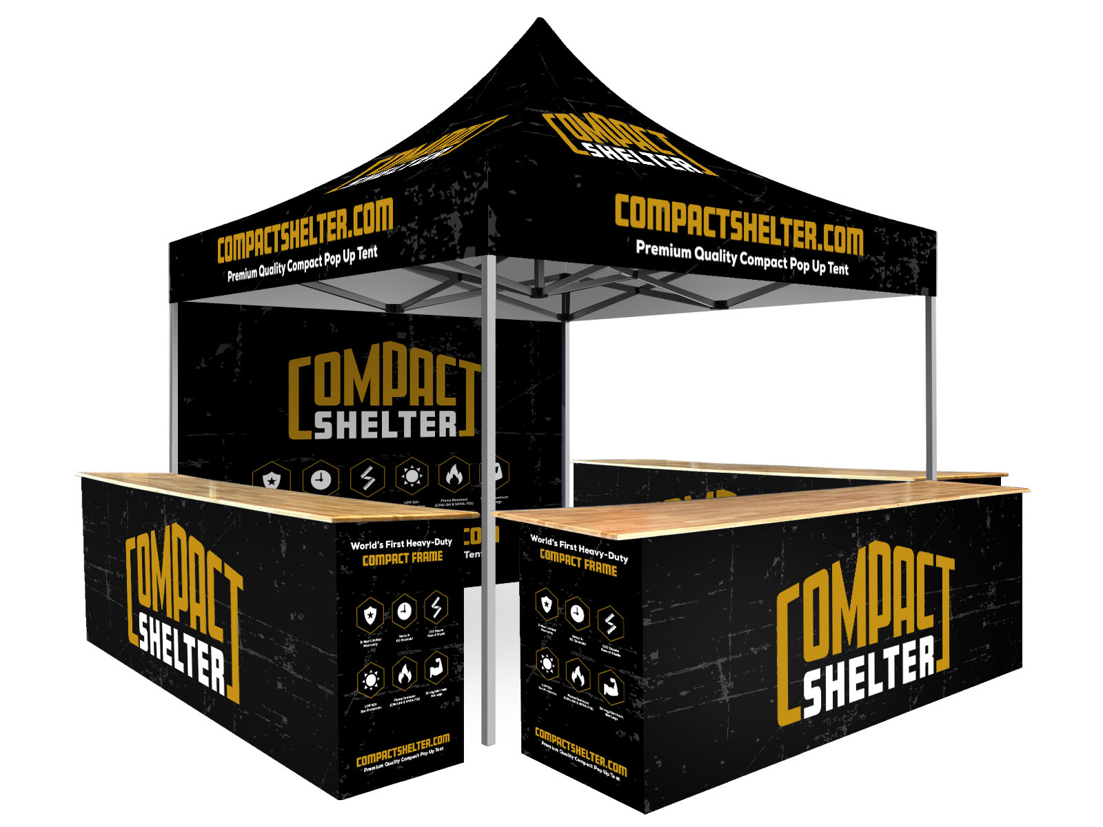 Instant Promotion - Custom Tent Visual and Quote